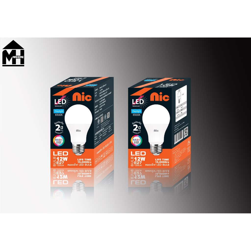 หลอดไฟ LED Nic 5W 7W 9W 12W 20W 25W 30W 40W | Shopee Thailand