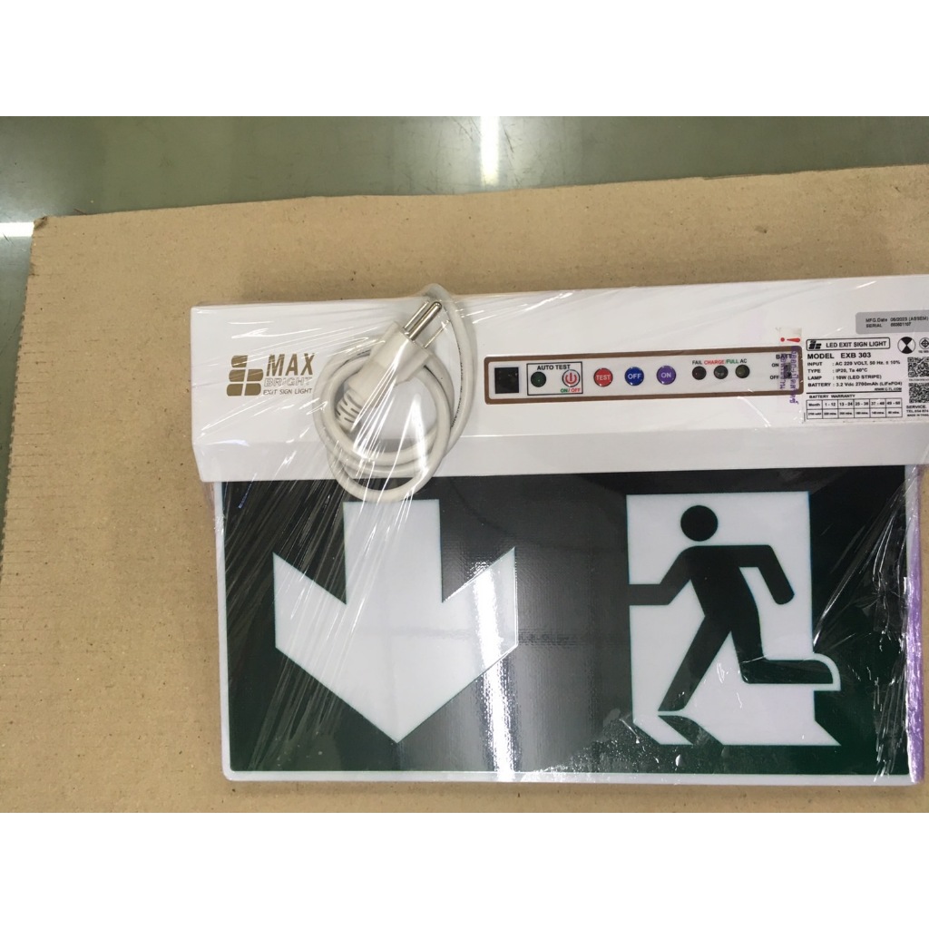 MAX BRIGHT-C.E.E ป้ายทางหนีไฟฉุกเฉิน LED V-Line Series รุ่น EXB303SVCED ...
