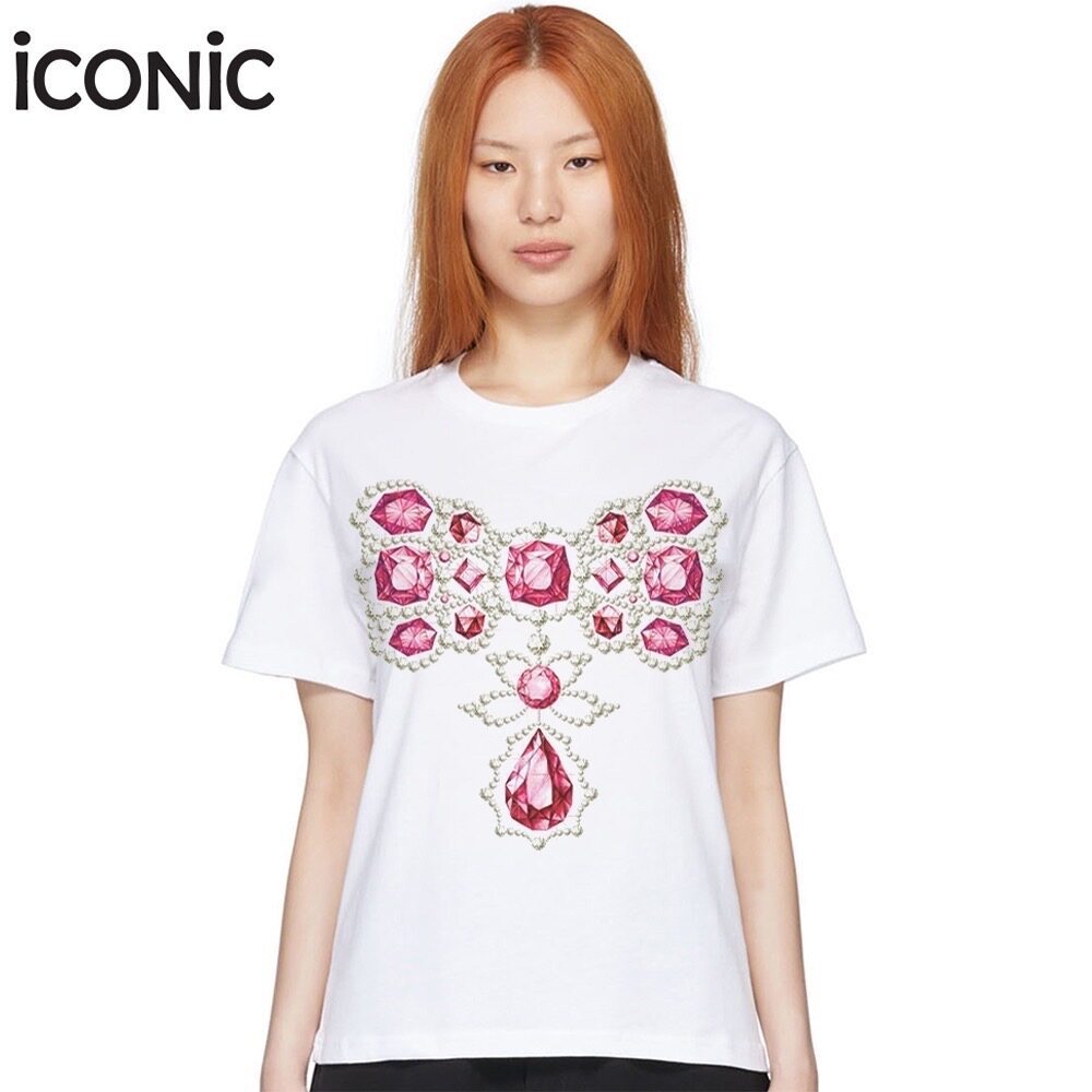 iCONiC RUBY T-SHIRT #6005 เสื้อยืด พิมพ์ลาย อัญมณี สีทับทิม ประจำเดือน ...