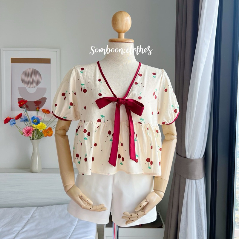 พร้อมส่ง‼️ Cherry Boom Top | Shopee Thailand