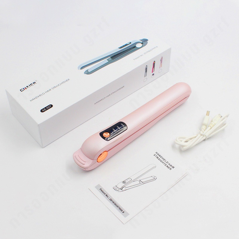 luccica-เครื่องหนีบผมไร้สาย& เครื่องม้วนผม หนีบผมตรง มินิแบบพกพา USB ควบคุมอุณหภูมิอัจฉริยะ 3 ...