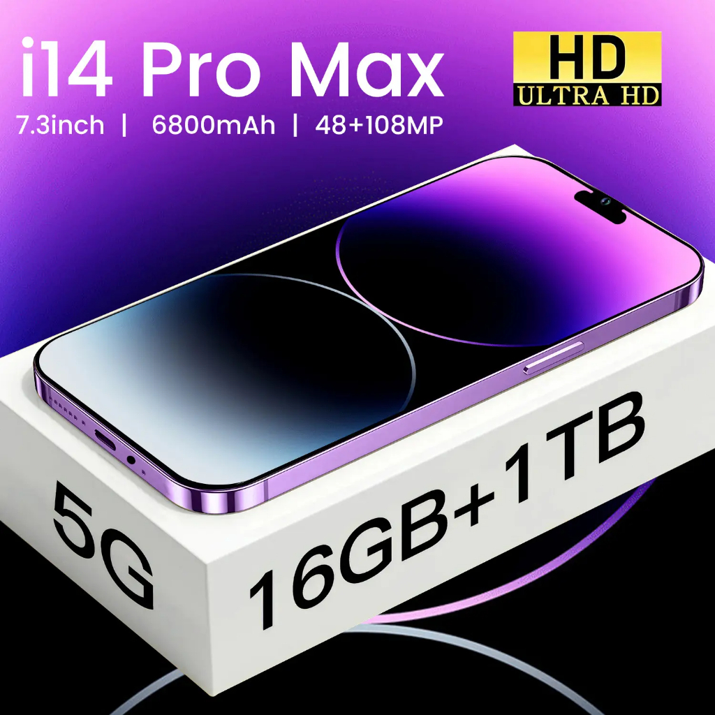 โทรศัพท์ i14 Pro Max 5G 16GB+512GB 7.3-inch 48MP+108MP | Shopee Thailand