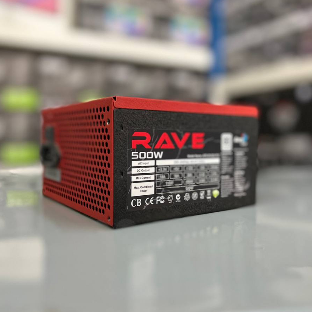 PSU Aerocool rave 500 (500w 80+ white) POWER SUPPLY (อุปกรณ์จ่ายไฟ ...