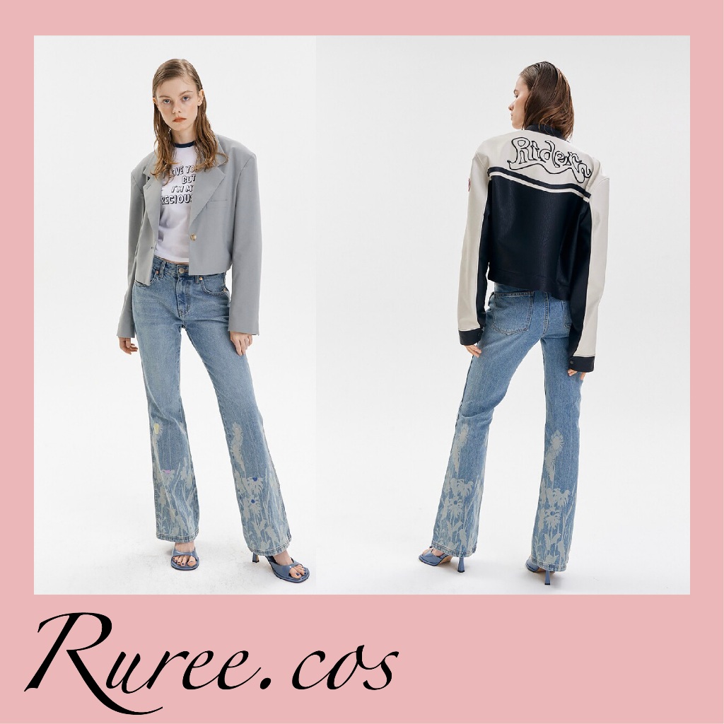 [พร้อมส่ง/ของแท้] Pepper Pepper - Embroidery Bootscut Denim | Shopee ...