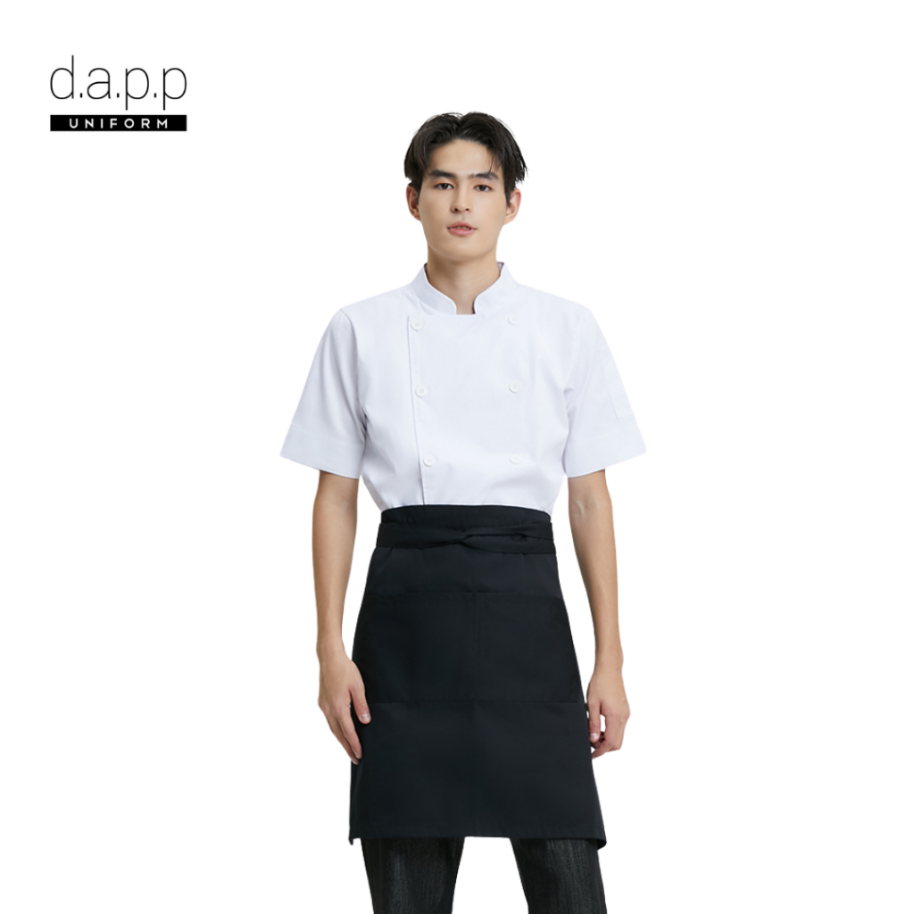 dapp Uniform ผ้ากันเปื้อน ครึ่งตัว บอสตัน Boston Short Black Chef Apron ...