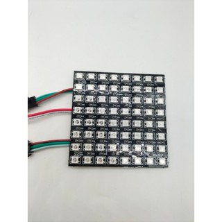 WS2812B Flexible Individually Addressable LED Metrix Panel ขนาด 8X8ไฟ ...