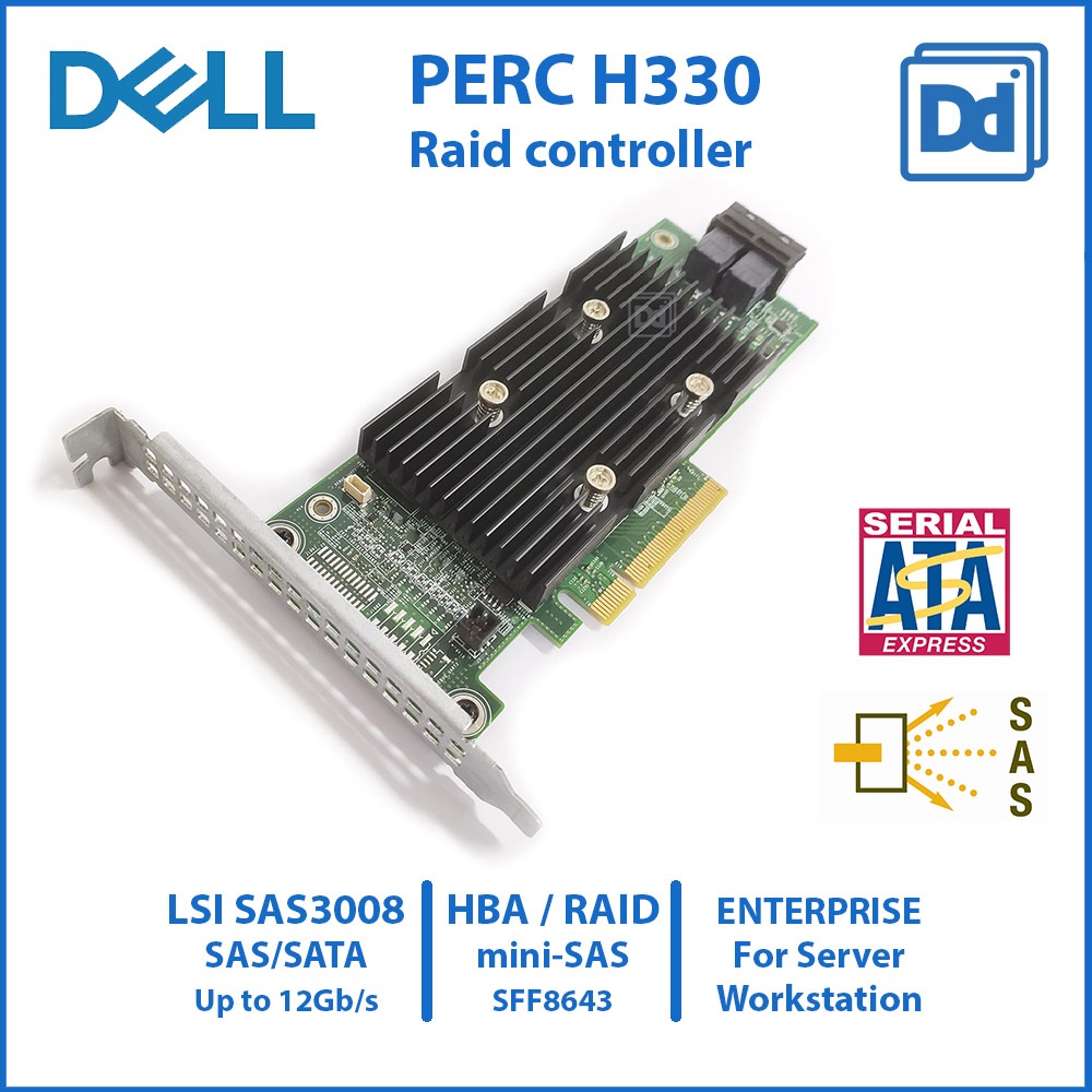 RAID CARD DELL PERC H330 HBA SAS 12G for Enterprise Server Workstation | Shopee Thailand