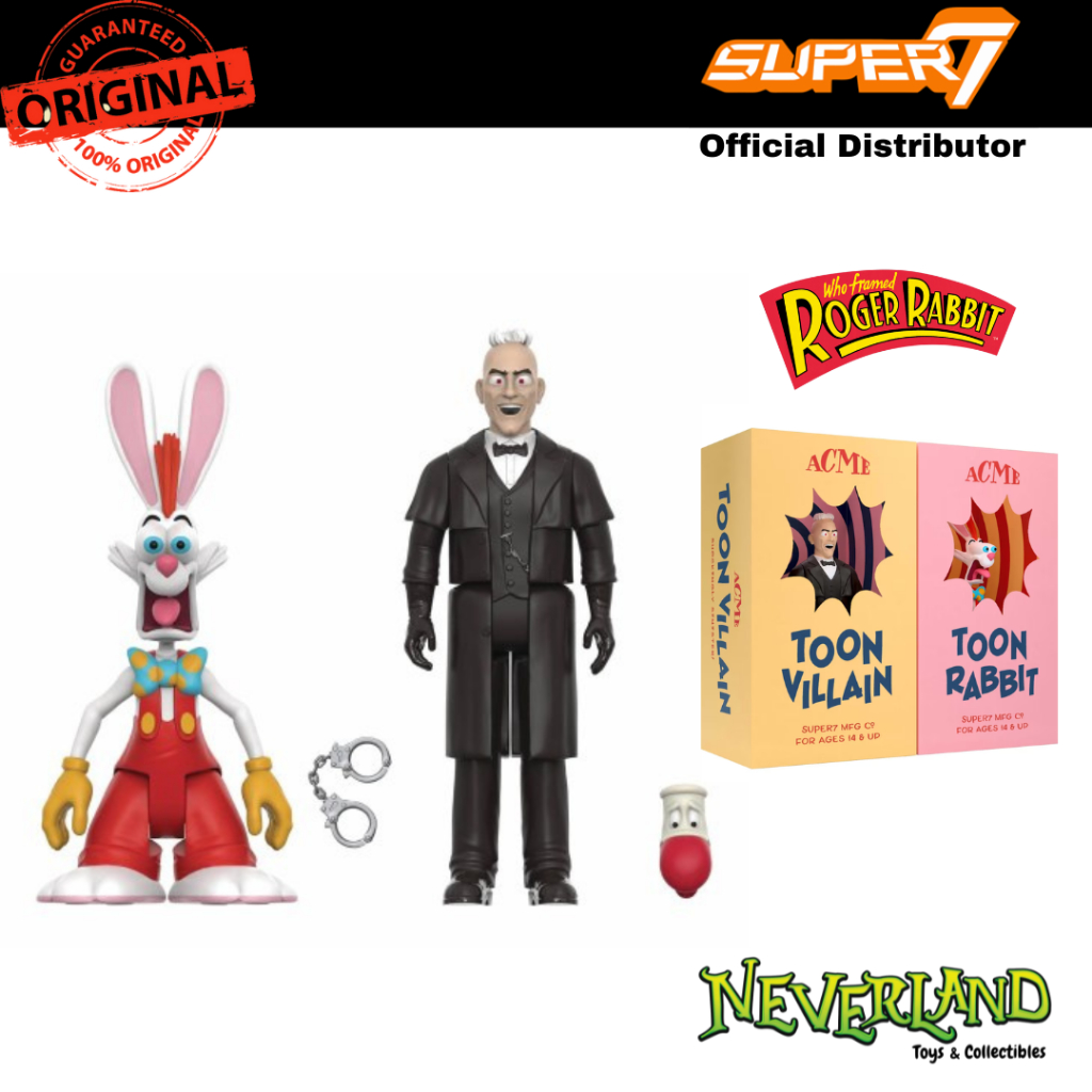 Super7 Who Framed Roger Rabbit Judge Doom 2 Pack Reaction Figure ...