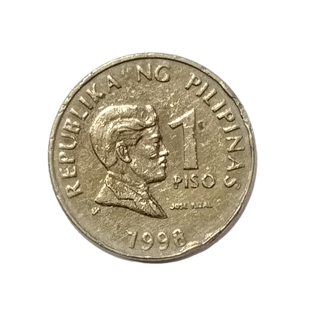 Philippine one-peso coin เหรียญประเทศฟิลิปปิน 1 PISO 1998 1996 ผ่านการ ...