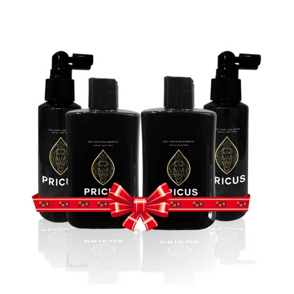 Pricus Anti Hair Loss and Anti Grey Hair shampoo and Spray แชมพู และ ...