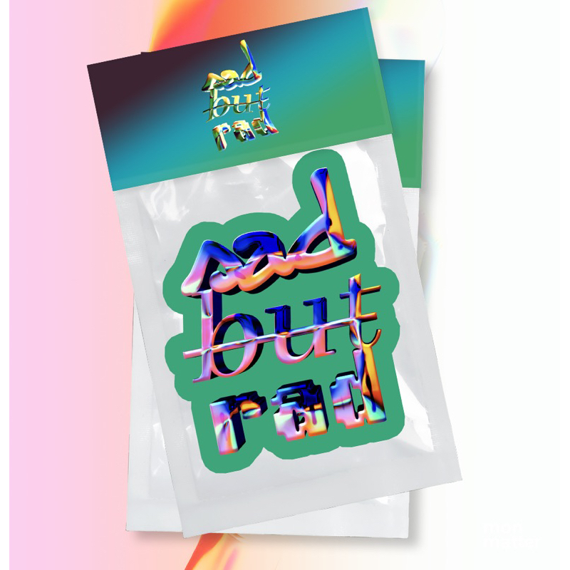 sticker large-sad but rad สติกเกอร์ใหญ่ กันน้ำ แปะตกแต่ง | Shopee Thailand