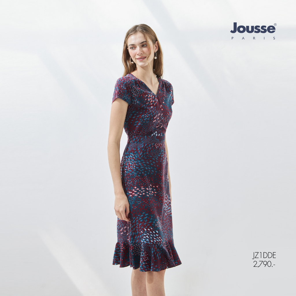 Jousse เดรส คลุมเข่า พิมพ์ลาย กราฟิกเบอร์รี่ (JZ1DDE) | Shopee Thailand