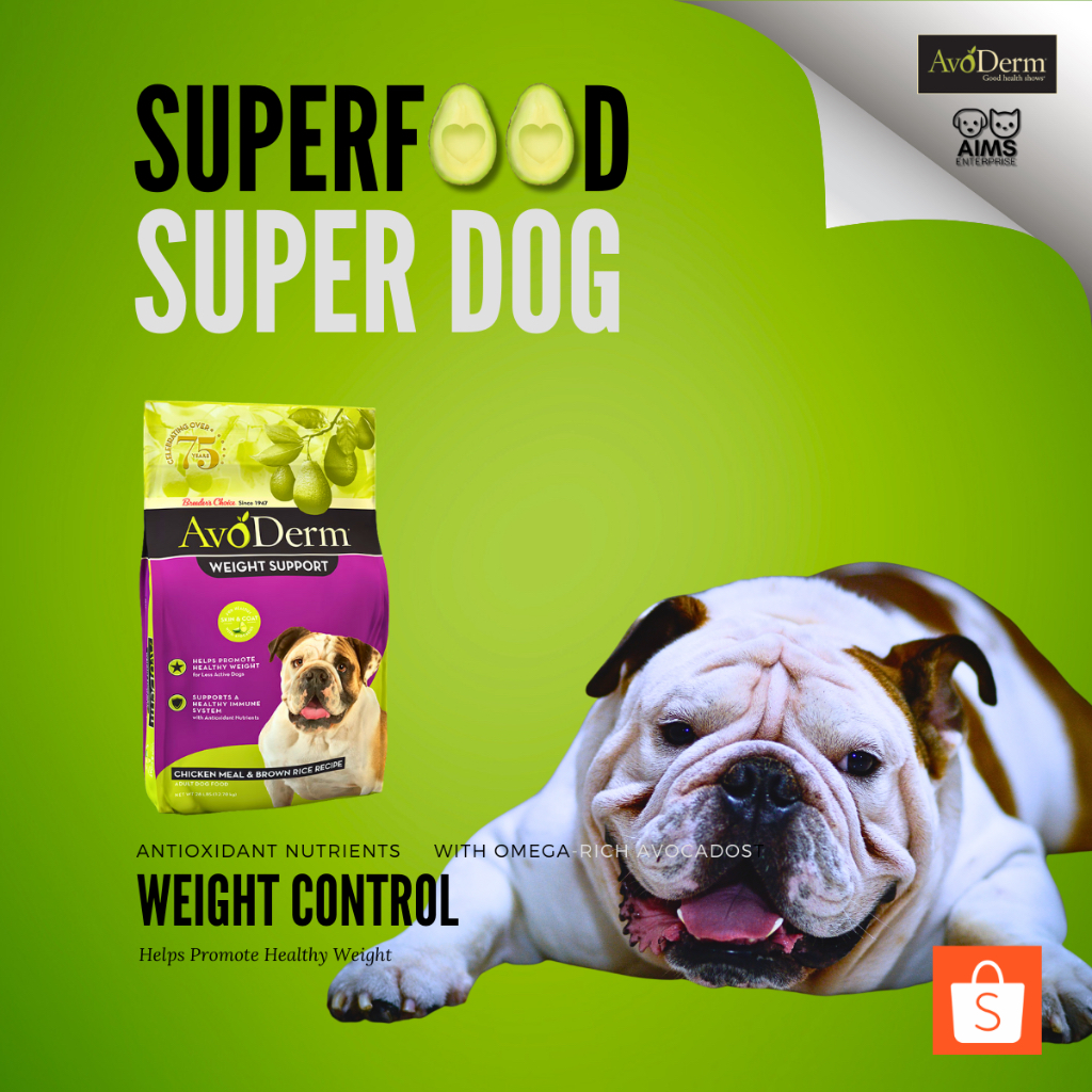 Avoderm Weight Support Chicken Meal & Brown Rice Formula อโวเดิร์ม อาหารเม็ดสำหรับสุนัขอายุ 1 ปี ...