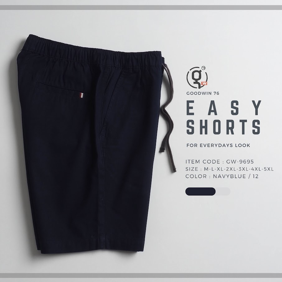 ⚡GW⚡9695 กางเกงขาสั้น ผู้ชาย เอวยืด ผ้าคอตต้อน สีพื้น ยาว 18-21 นิ้ว ...