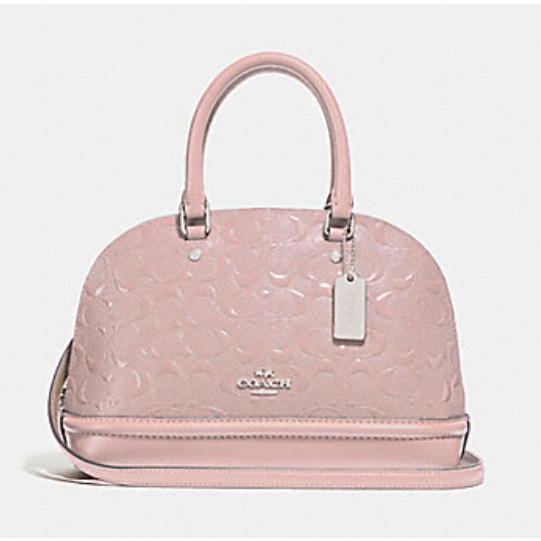 แท้ มือหนึ่ง #COACH MINI SIERRA SATCHEL (COACH F27597)SILVER/BLUSH 2 # ...