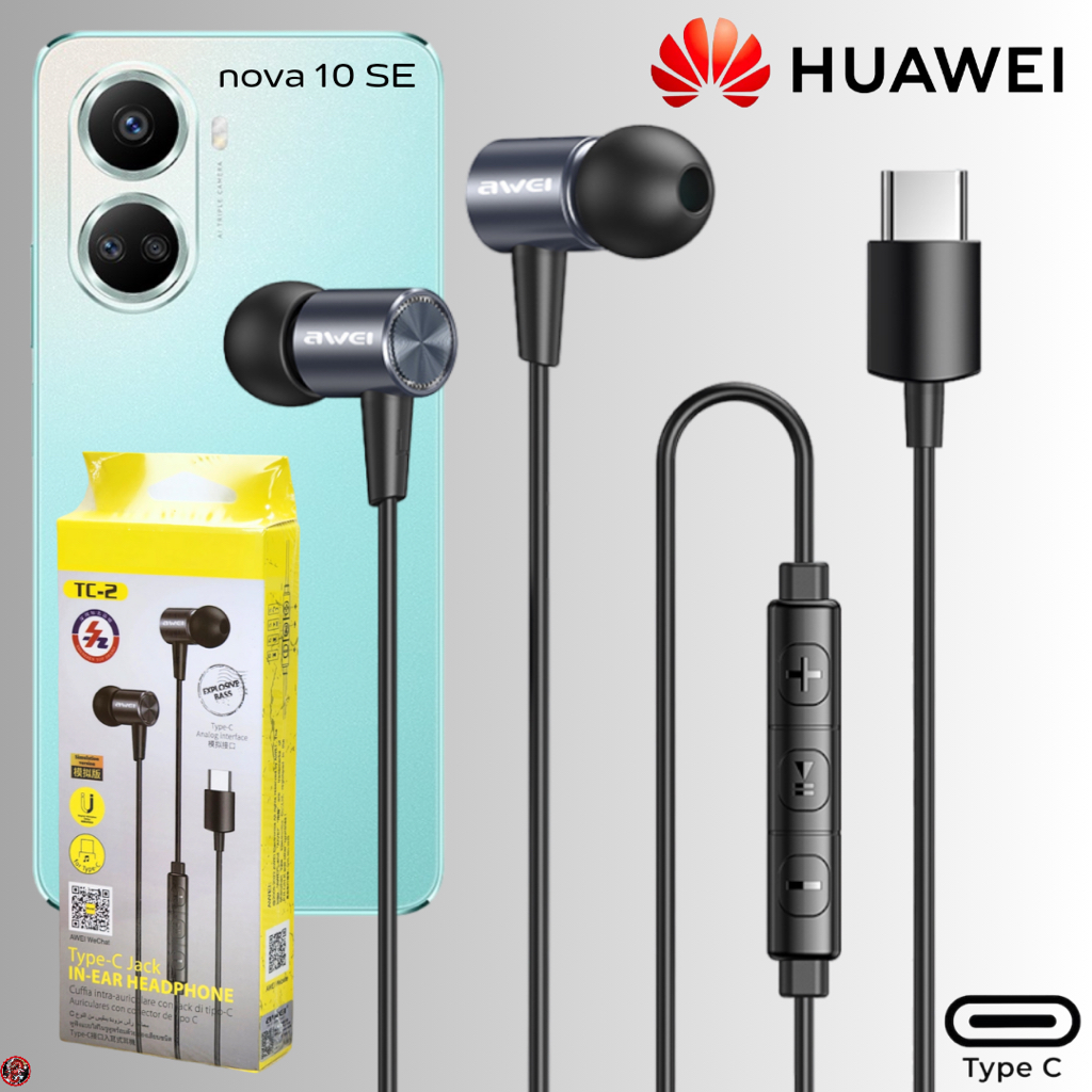 หูฟัง สมอลทอล์ค Huawei Type-C ไทป์ซี In Ear สำหรับ หัวเหว่ย Nova 10 SE ...