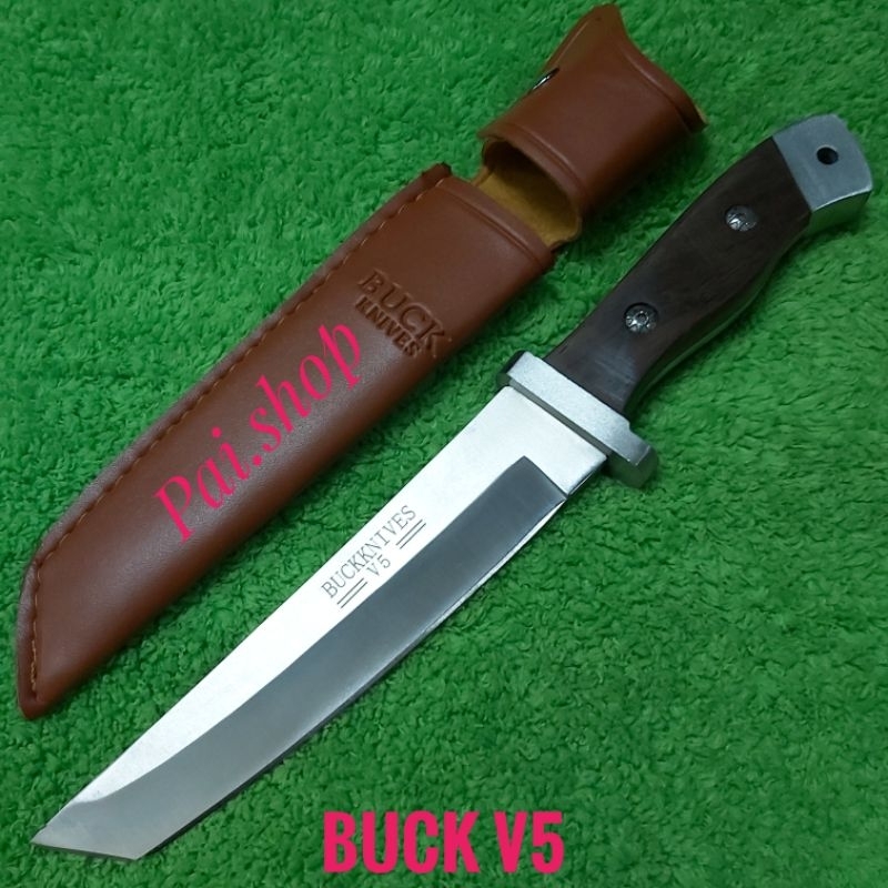 อุปกรณ์เดินป่า มีด มีดพก มีดพกใบตาย มีดพกเดินป่า BUCK รุ่น V5 ใบเลสด้าม ...