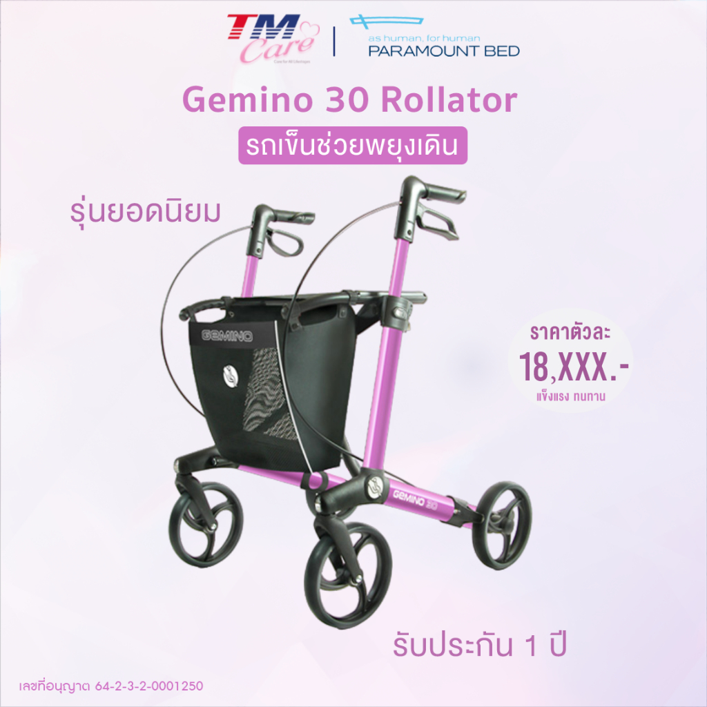 รถเข็นช่วยพยุงเดิน รุ่น Gemino 30 Rollator | Shopee Thailand