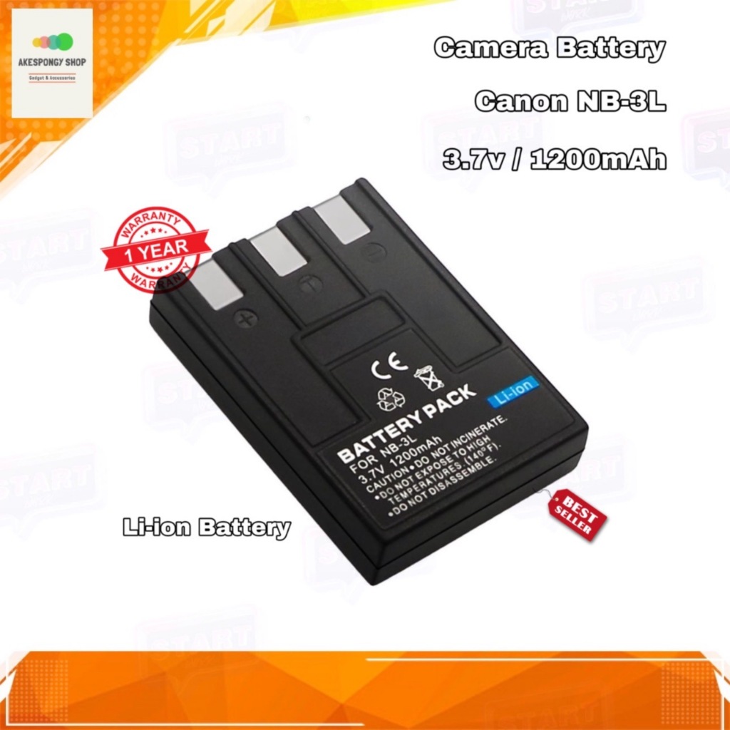 แบตกล้อง Camera Battery Canon NB-3L (3.7v/1200mAh) Li-ion Battery For Canon IXUS I5 IXUS 700 ...
