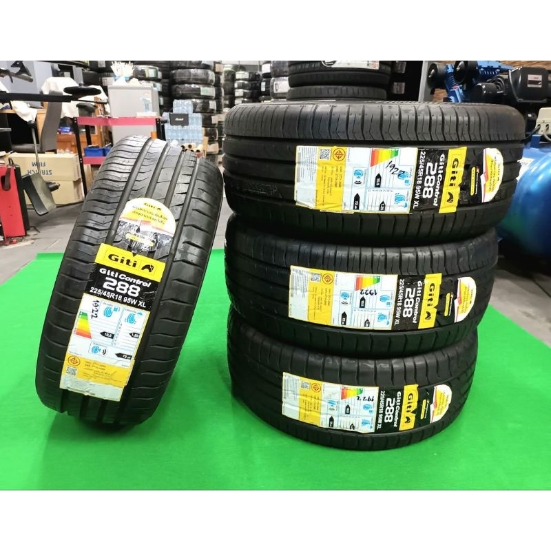 ยางใหม่ค้างปี 225/45R18 Giti Control 288 ผลิตปี 2022 ประกันบวม 1 ปี ...
