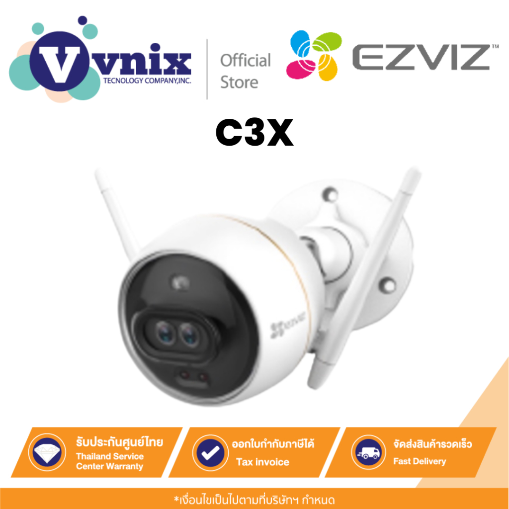 C3X 2MP กล้องวงจรปิด Ezviz EZV-310-C3-6B22WFR Dual Lens 1080P Wi-Fi ...