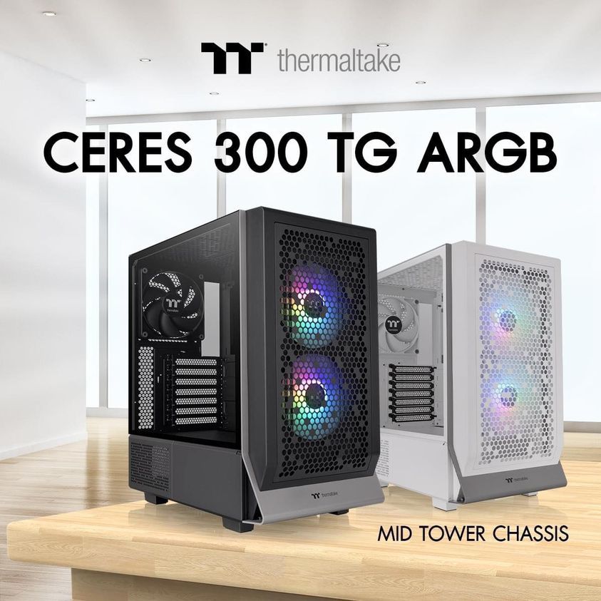 CASE (เคส) THERMALTAKE Ceres 300 TG ARGB Mid Tower Chassis (CA-1Y2 ...