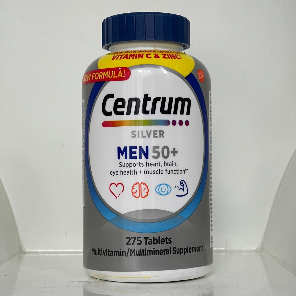 Centrum Silver Men 50+ New Formula Multivitamin / Multi 275 Tablets ...