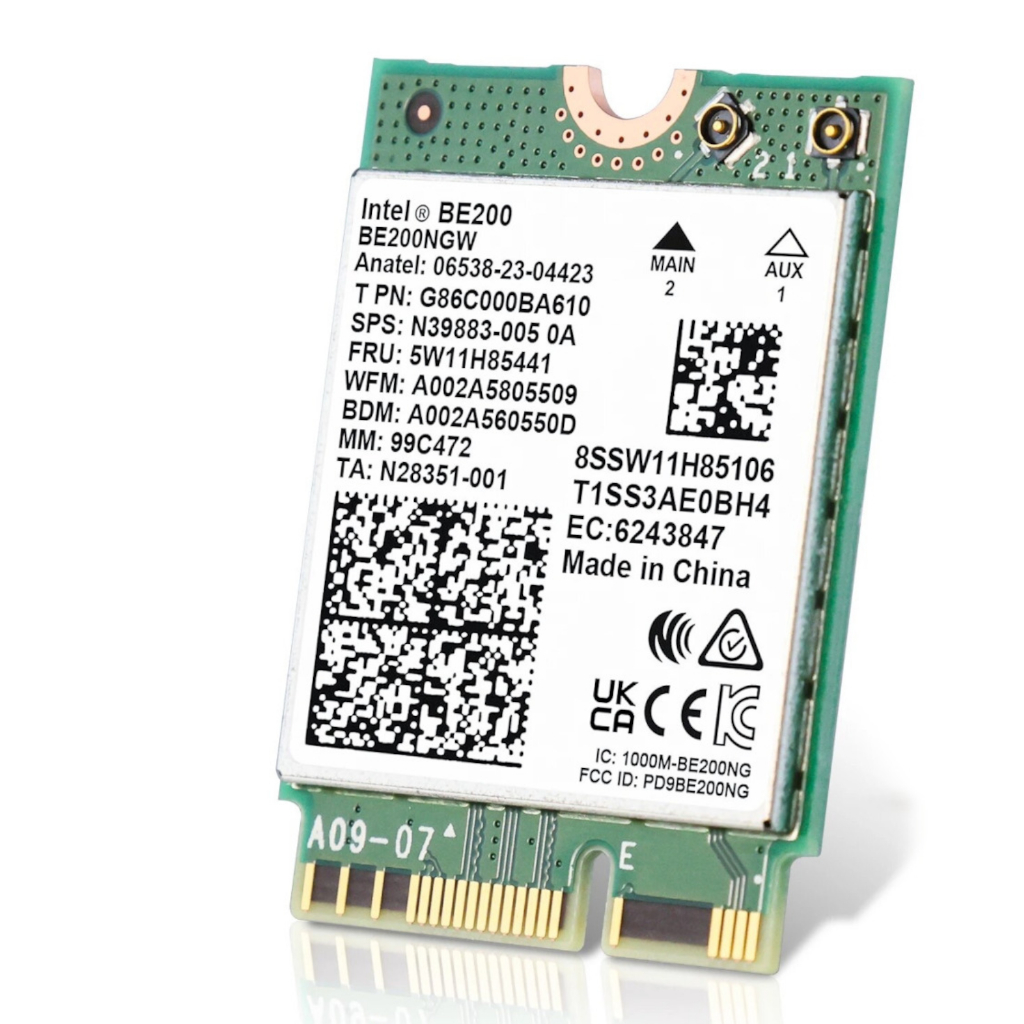 การ์ดไวไฟ Intel BE200 WiFi 7 Tri-Band 2.4GHz 5GHz 6GHz M.2 MU-MIMO Bluetooth 5.4 ใหม่ล่าสุด ...