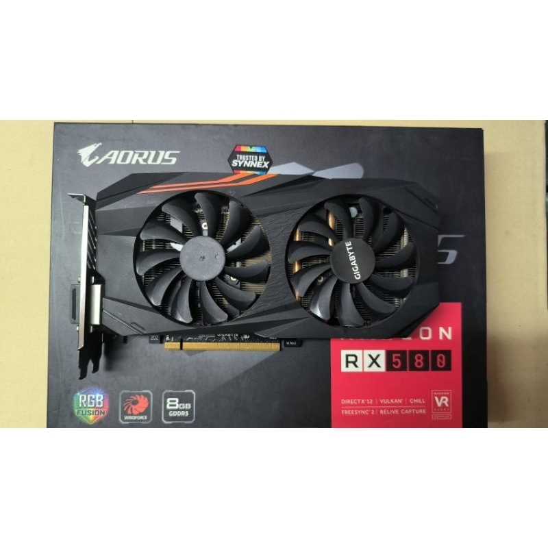 GIGABYTE AORUS RX 580 8GB (D5) มือ 2 สภาพดี มีกล่อง | Shopee Thailand