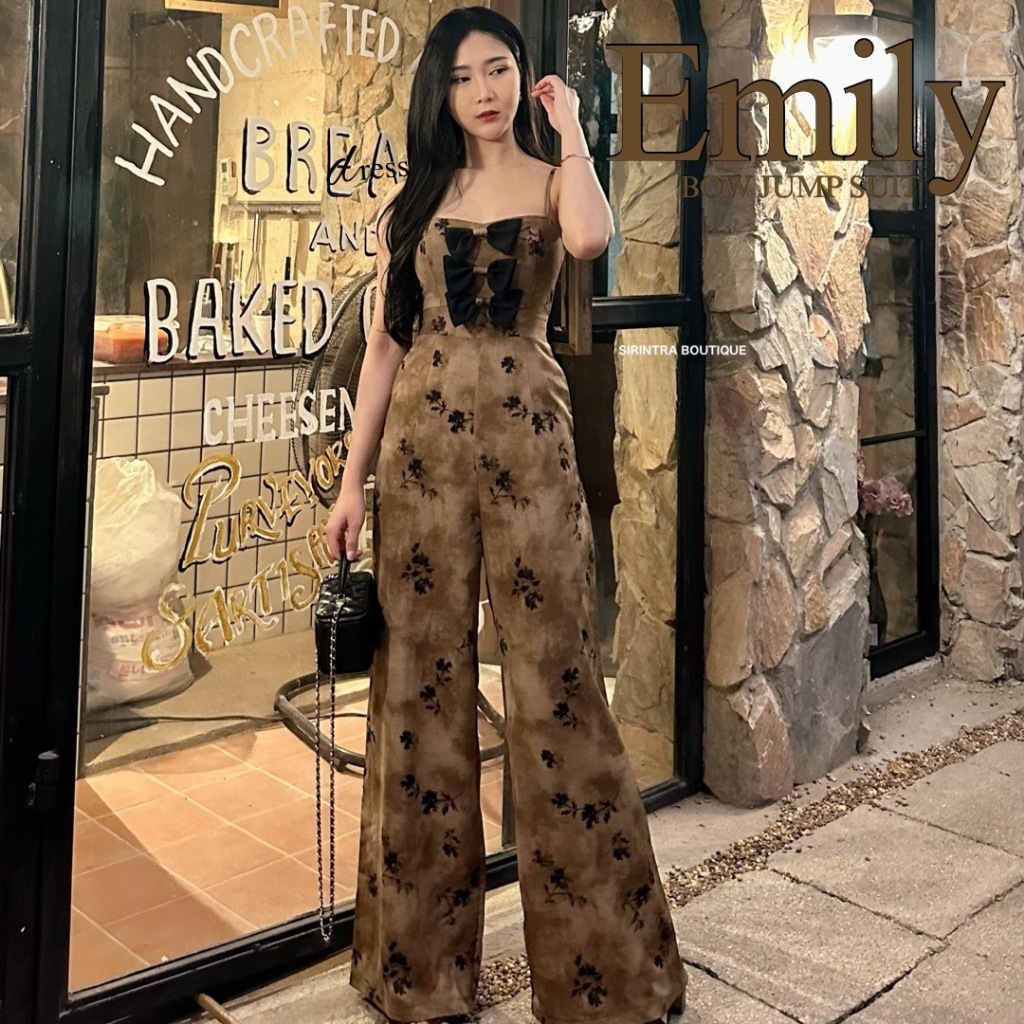 SIRINTRA : EMILY BOW JUMP SUIT | Shopee Thailand