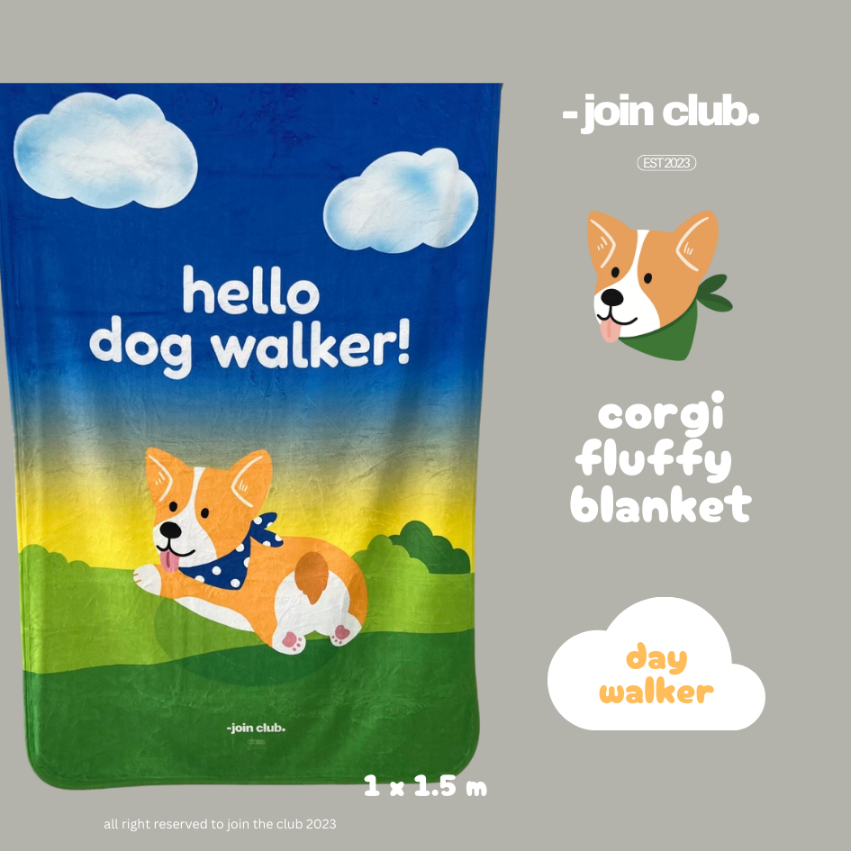 ผ้าห่ม Corgi Fluffly Blanket - ลาย DAY Walker | Shopee Thailand