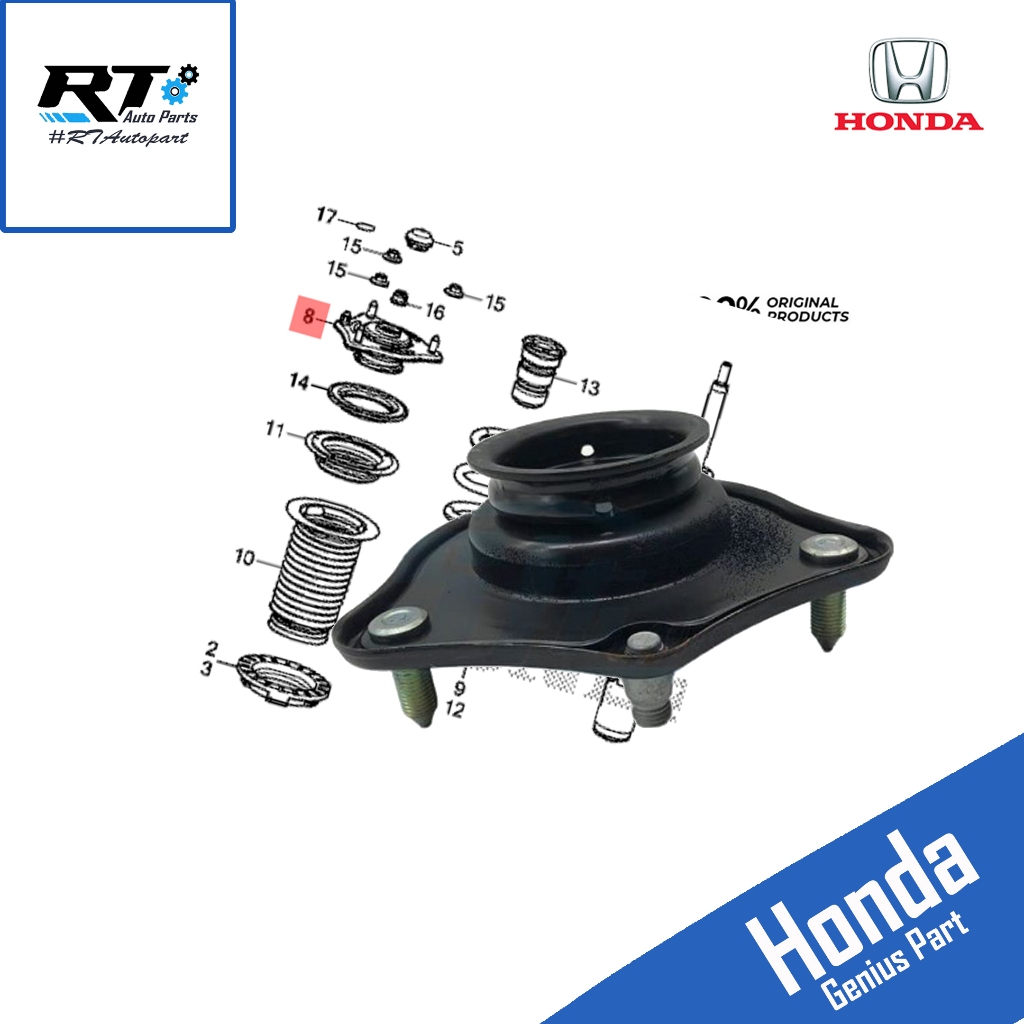 Honda (1ตัว) เบ้าโช้คอัพหน้า Honda CRV Gen5 ปี17-22 แท้ / ลูกปืนเบ้า ...