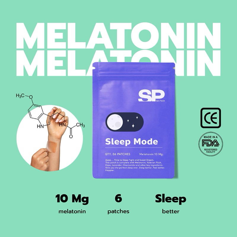 ลด50%ในไลฟ์ [พร้อมส่ง] ของแท้ Slab patch แผ่นแปะ ตัวช่วยเรื่องการนอน melatonin 10mg | Shopee ...