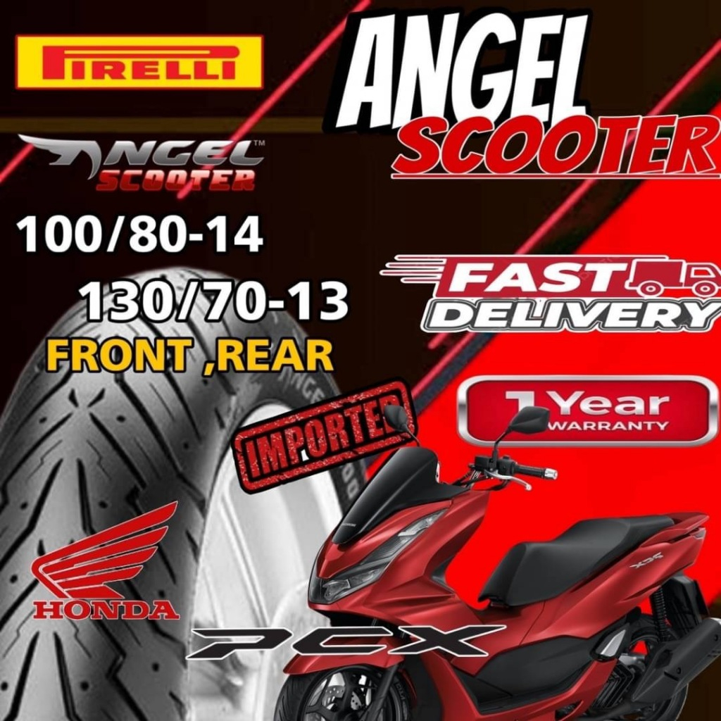 ยางนอกPIRELLรุ่นNCEL SCOOTER100/80-14-130/70-14 รุ่นPCX/FRONT-REAR ...