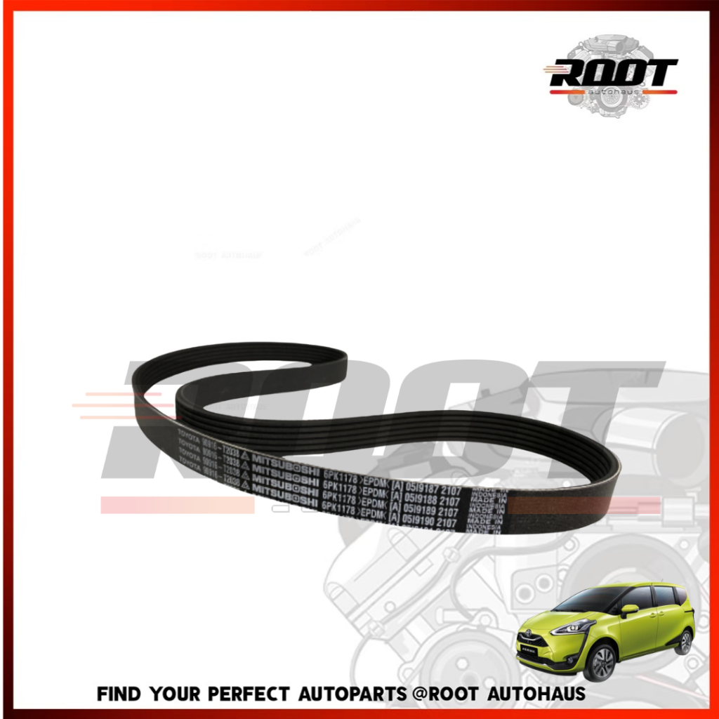 สายพานเครื่อง 6PK1178 สำหรับ TOYOTA SIENTA NSP170 เบอร์ 90916-T2038 แท้ ...