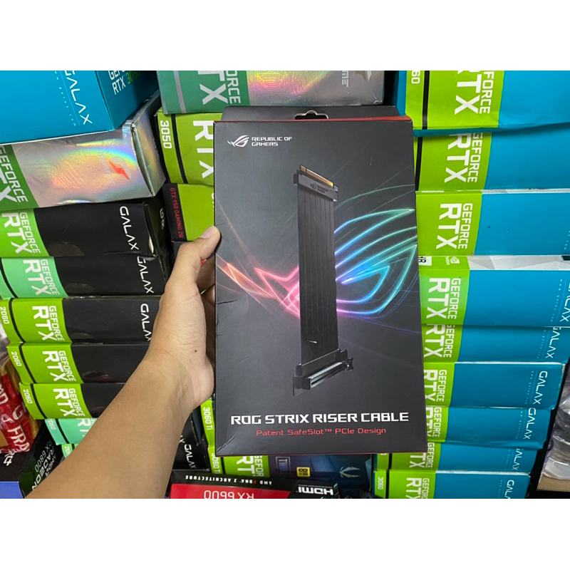 PCI-E EXTENDER CABLE (สายพีซีไอ) ASUS ROG STRIX RISER CABLE (240MM) มือ ...