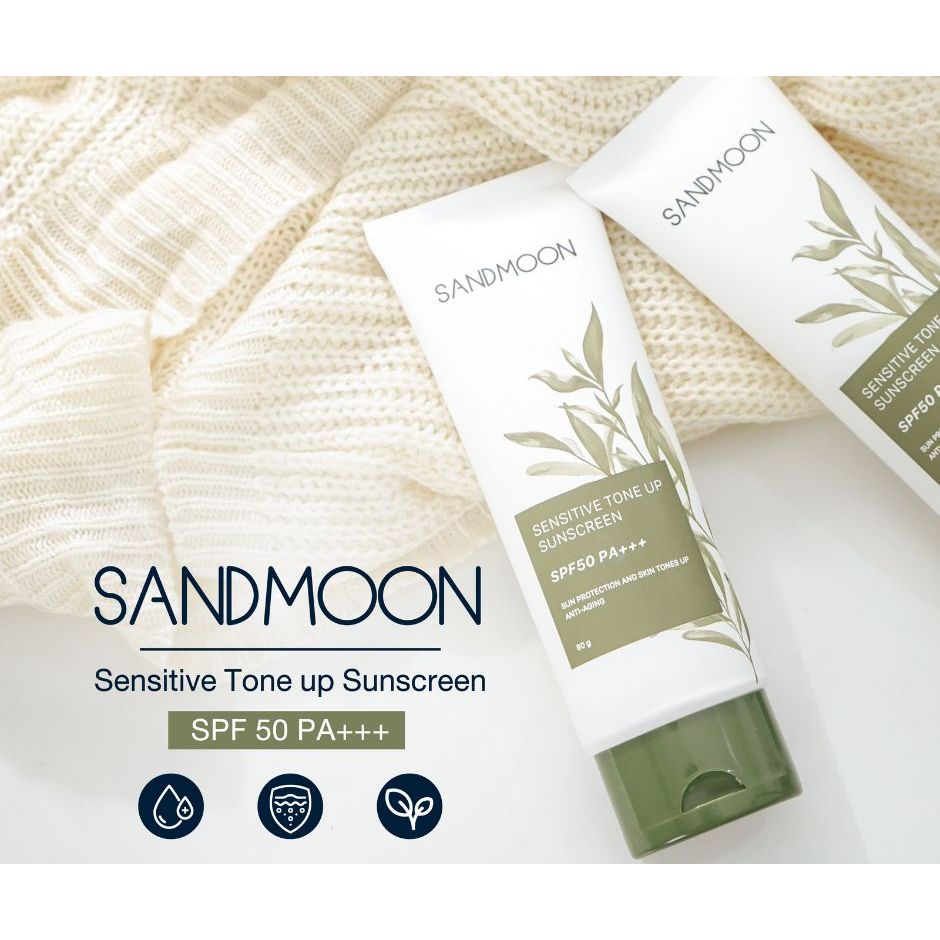 SANDMOON - Sensitive Tone up Sunscreen SPF 50 PA+++ สำหรับทาผิวกาย ...