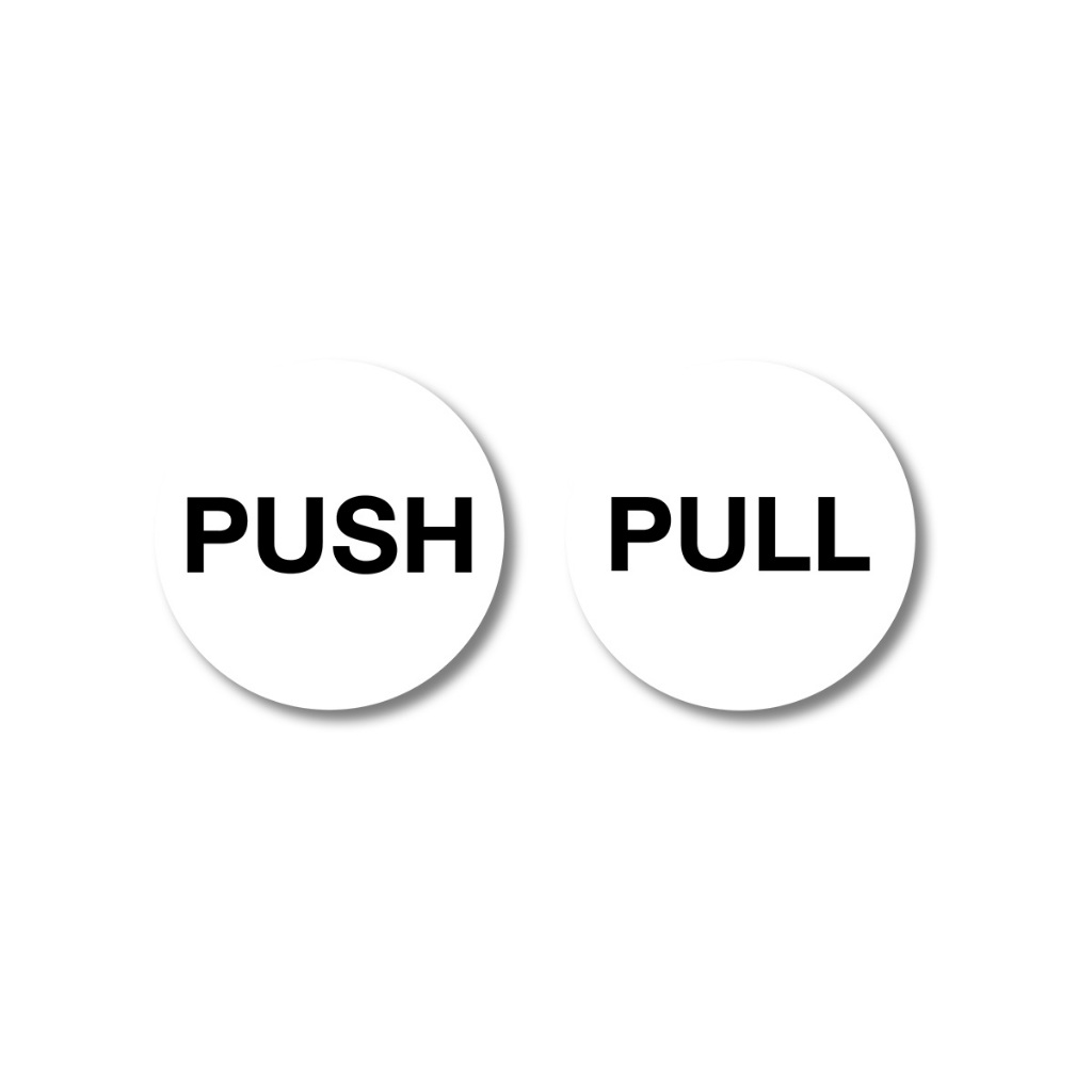 (1 ชุด ได้ 2 ชิ้น ) ป้าย PUSH PULL สติกเกอร์ 3M ขนาด 10x10 cm. พร้อมส่ง (V.4) | Shopee Thailand