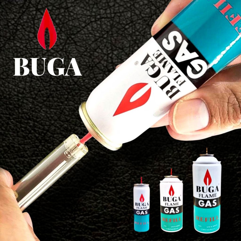 แก๊สกระป๋องเติมไฟแช็ก Buga Gas Refill แก๊สเติมไฟแช็ก แก๊สไฟแช็ก 3 ขนาด ...