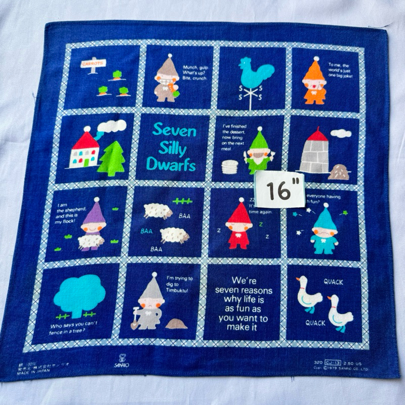 Seven Silly Dwarfs ผ้าเช็ดหน้า ซานริโอ้ | Shopee Thailand