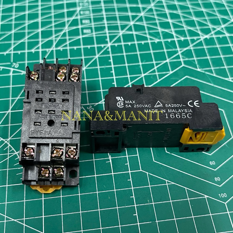 MY3N MY3 RELAY OMRON 11 ขา ไฟ 12VDC 24VDC 220VAC / ซ็อกเก็ต PYF11A ...