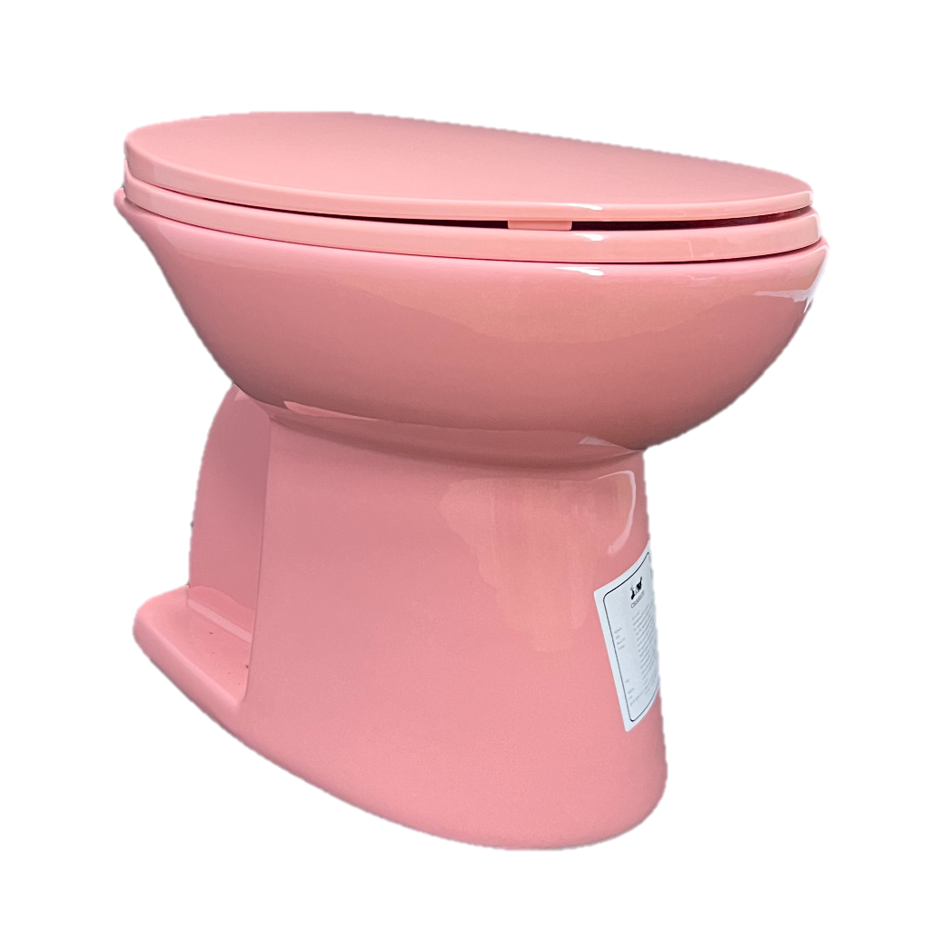 ชักโครก แบบนั่งราดน้ำ รุ่น KP03 ES PINK สีชมพู Pail Flush Toilet โถส้วม ...