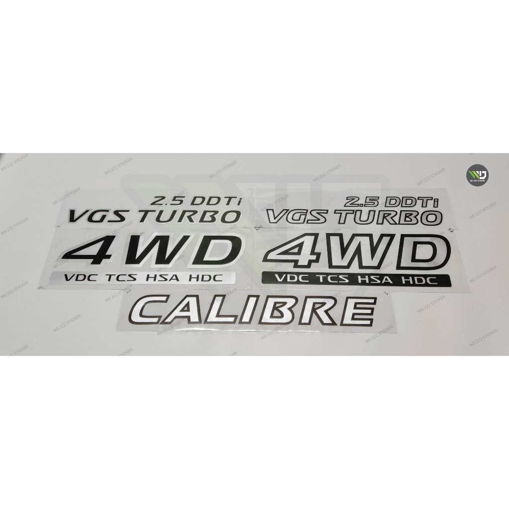 สติกเกอร์ CALIBRE / 4WD / 2.5 DDT-i VGS TURBO สำหรับ NISSAN NAVARA NP ...
