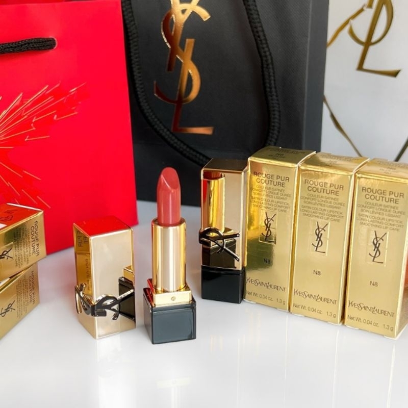 YSL Rouge Pur Couture Lipstick 1.3g # N8 Blouse Nu | Shopee Thailand