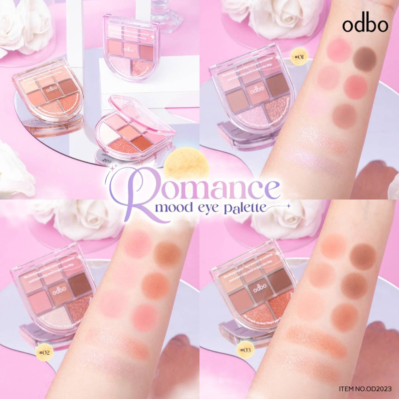 OD2023 odbo Romance Mood Eye Palette โรแมนซ์ มู้ด อาย พาเลท | Shopee Thailand