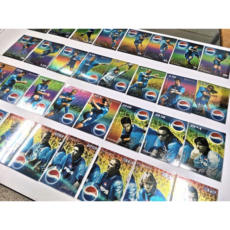Pepsi Pass ปี 2002 ครบชุด การ์ดนักฟุตบอล 32 ใบ หายากมาก สภาพดีมาก การ์ด ...
