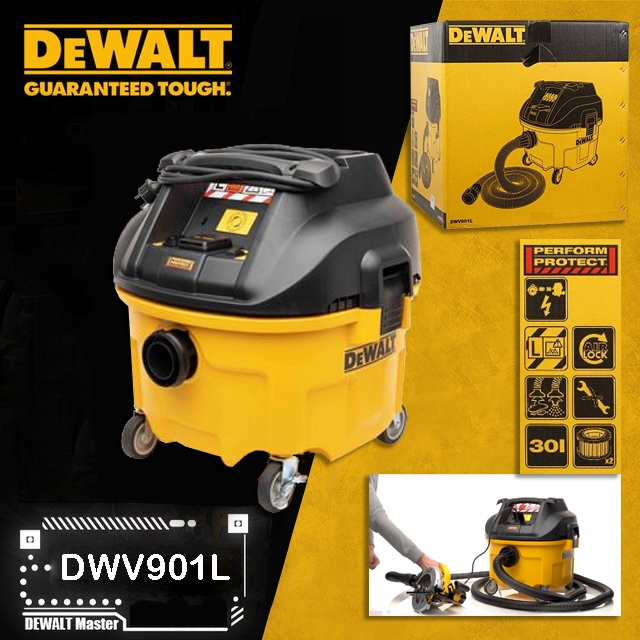 DEWALT DWV901L เครื่องดูดฝุ่น DWV901L-QS Wet/dry vacuum cleaner 30 ลิตร ...