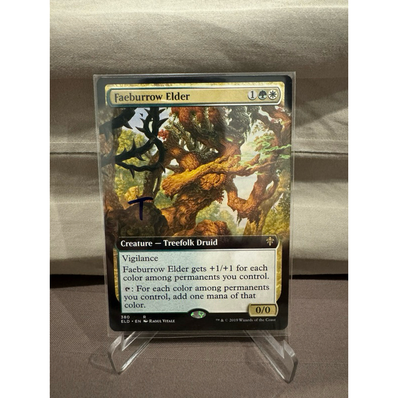 MTG Throne of Eldraine Variants: Faeburrow Elder (Extended Art) | Shopee Thailand