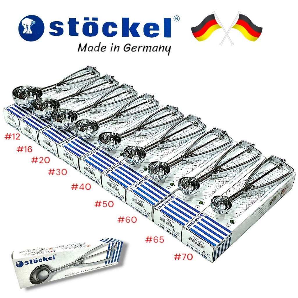 ช้อนตักไอติม ช้อนไอศครีม Stockel มีขนาดให้เลือก #12 #16 #20 #30 #40 #50 ...