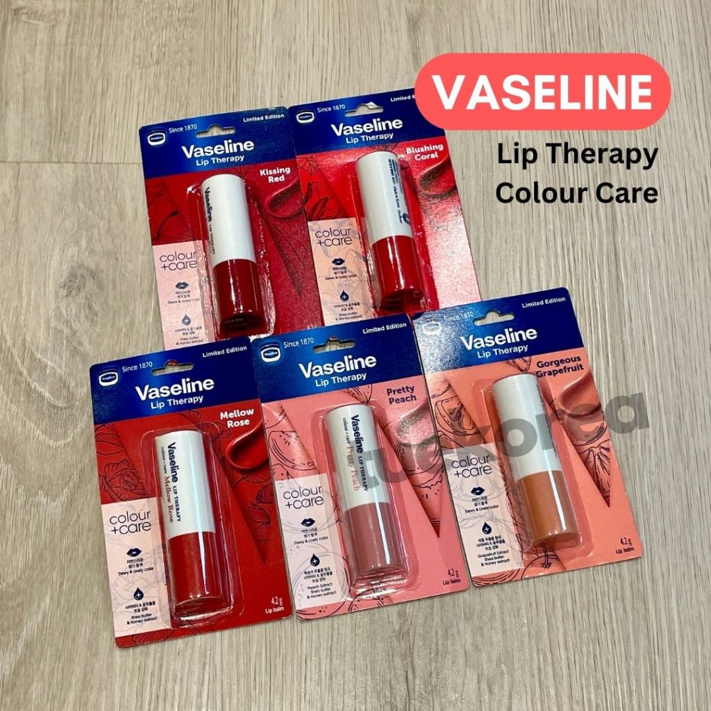 Vaseline Lip Therapy Colour Care Limited Edition - 3 สี Mellow Rose ...